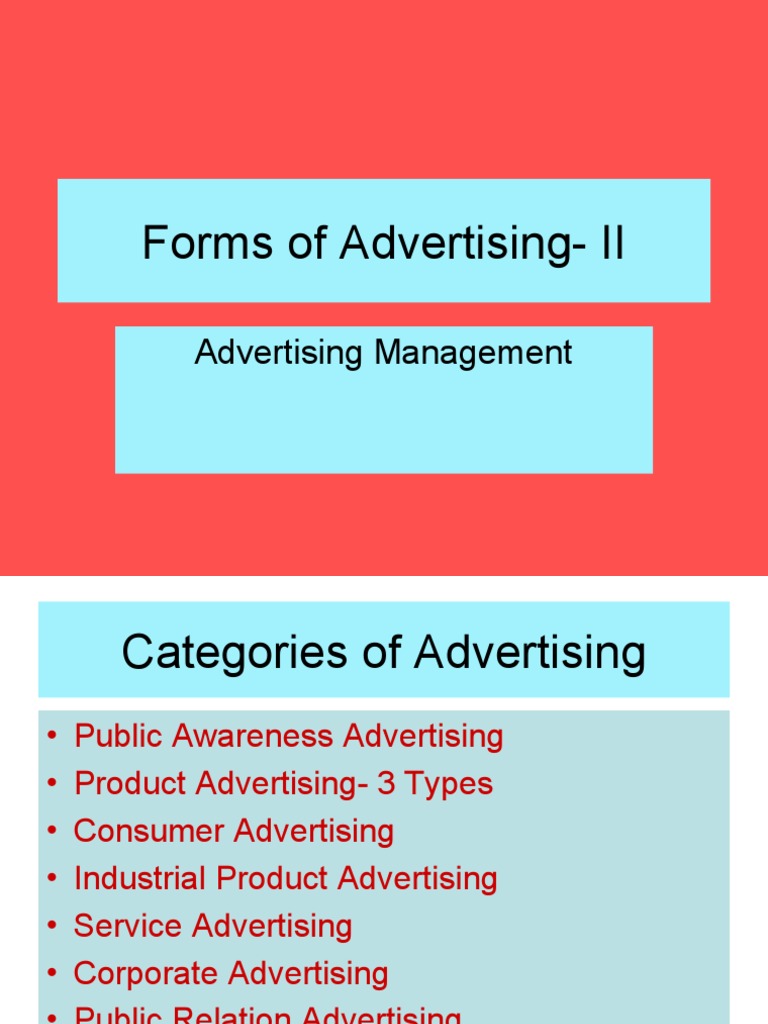 Forms of Advertising | PDF | Public Relations | Advertising