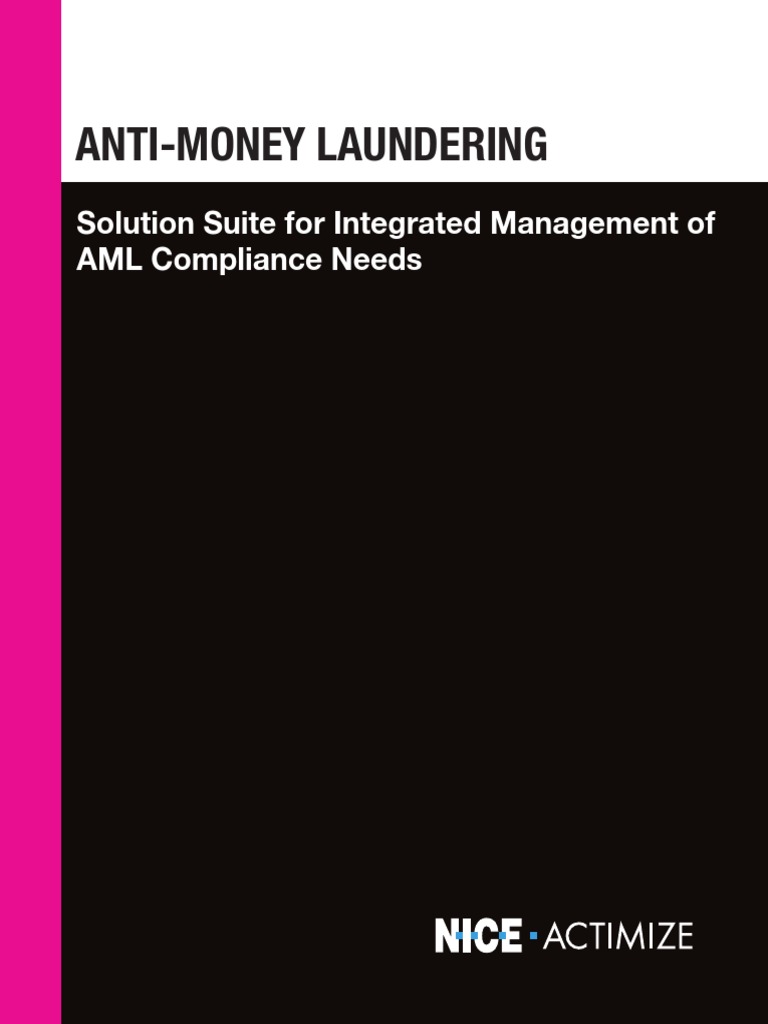 AML Solution Suite Brochure | PDF | Money Laundering | Government