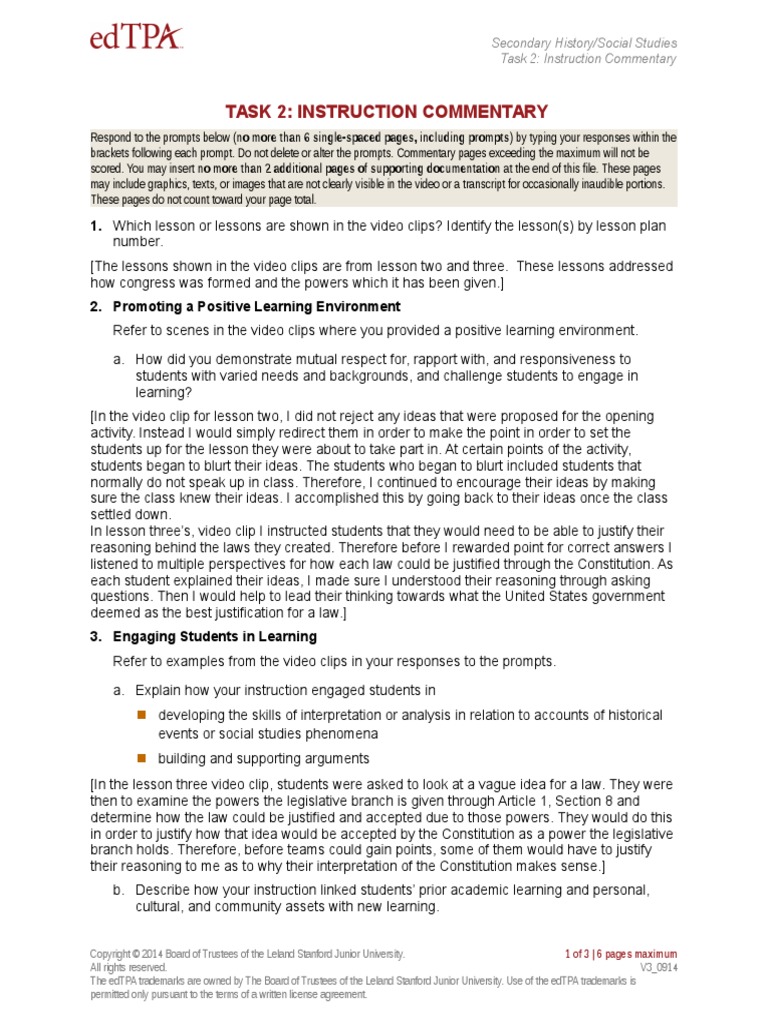 TASK 2 Commentary | PDF | Reason | United States Congress