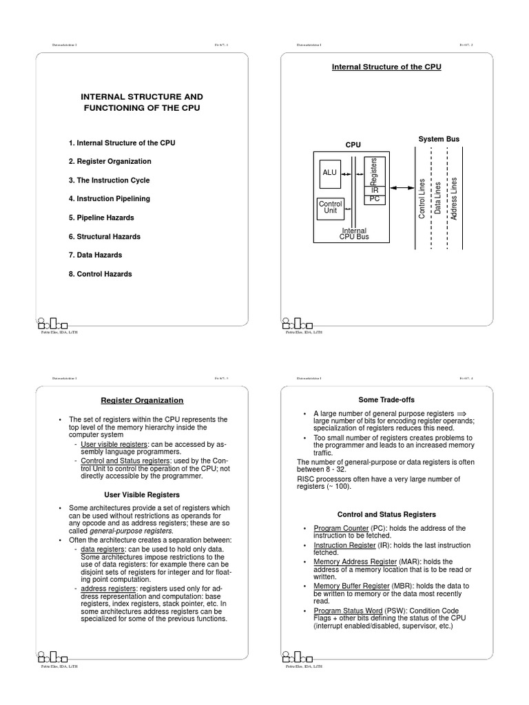 Internal Structure of CPU | PDF | Central Processing Unit | Integrated Circuit