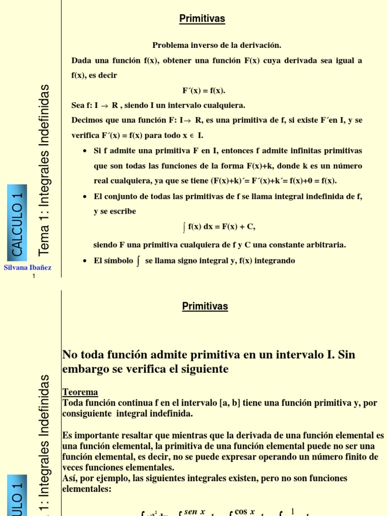 Integrales Indefinidas | PDF | Integral | Fracción (Matemáticas)