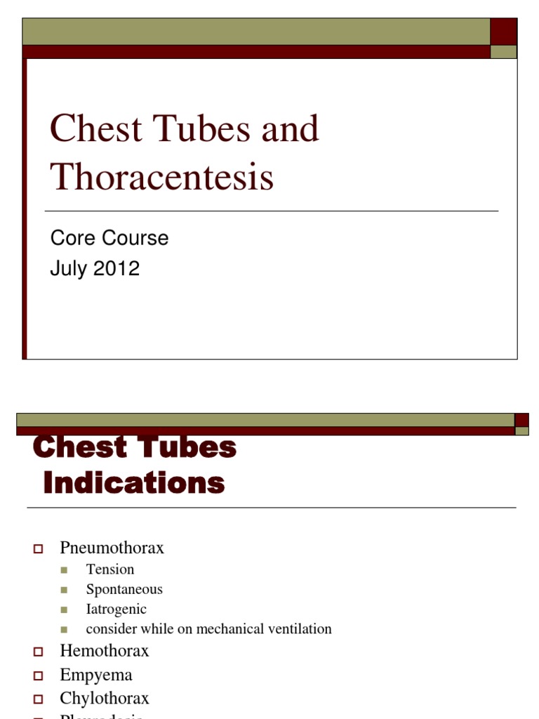 Chest Tubes and Thoracentesis[1] (1).ppt | Thorax | Respiratory System