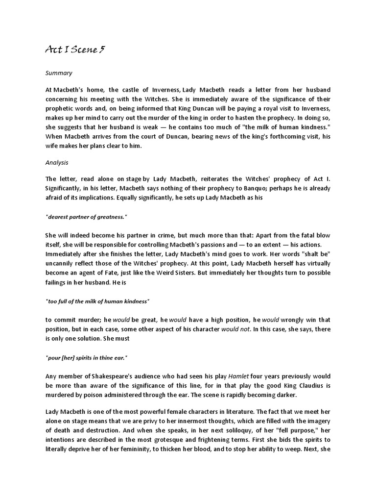 Macbeth Analysis | PDF | Macbeth
