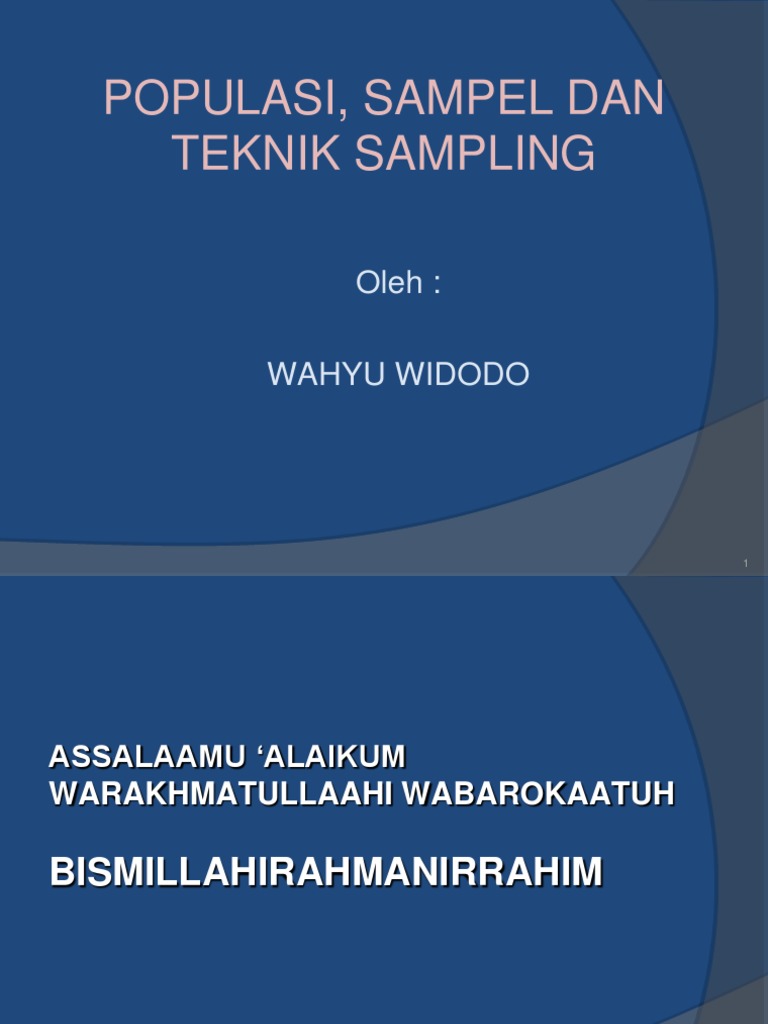 Bab - 6. - Populasi - Sampel - Dan - Sampling 2 | PDF | Sains & Matematika