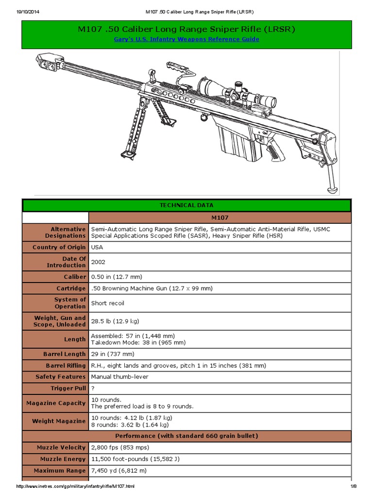 M107 PDF | PDF | Telescopic Sight | Rifle