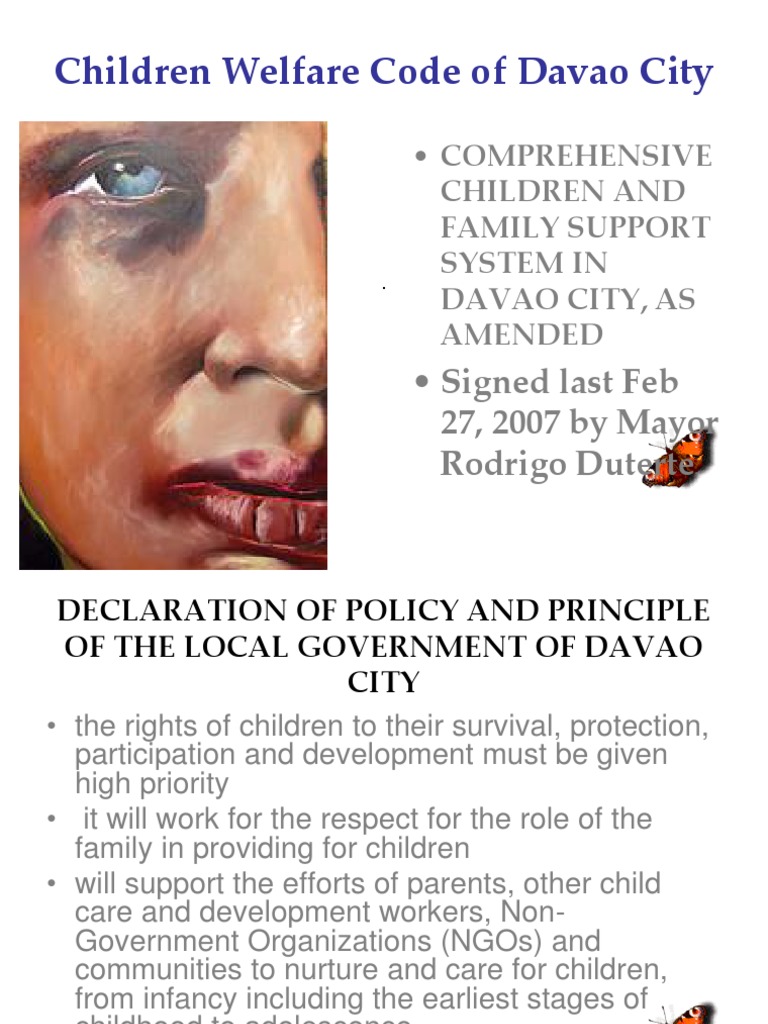 Children Welfare Code, (Brief Presentation) | PDF | Child Protection ...
