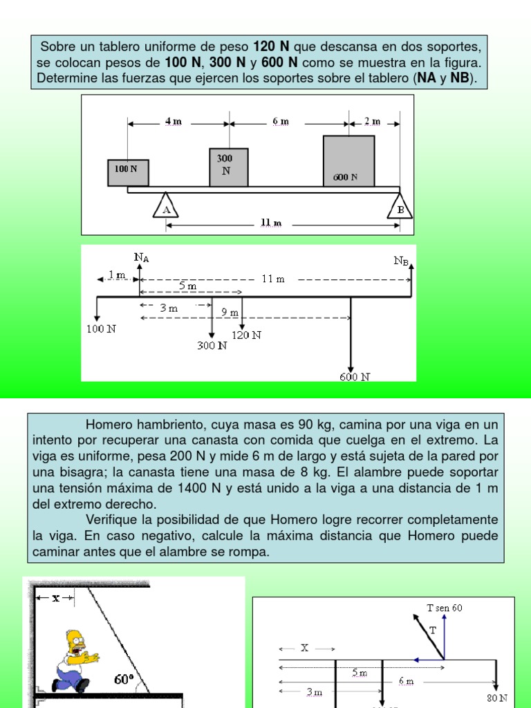 Ejercicios Torque y Equilibrio | PDF