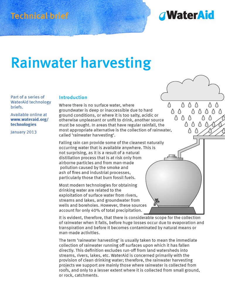 Rainwater Harvesting | PDF