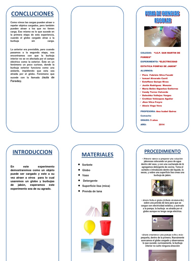 Experimanto Burbuja | PDF | Ciencia y matemáticas