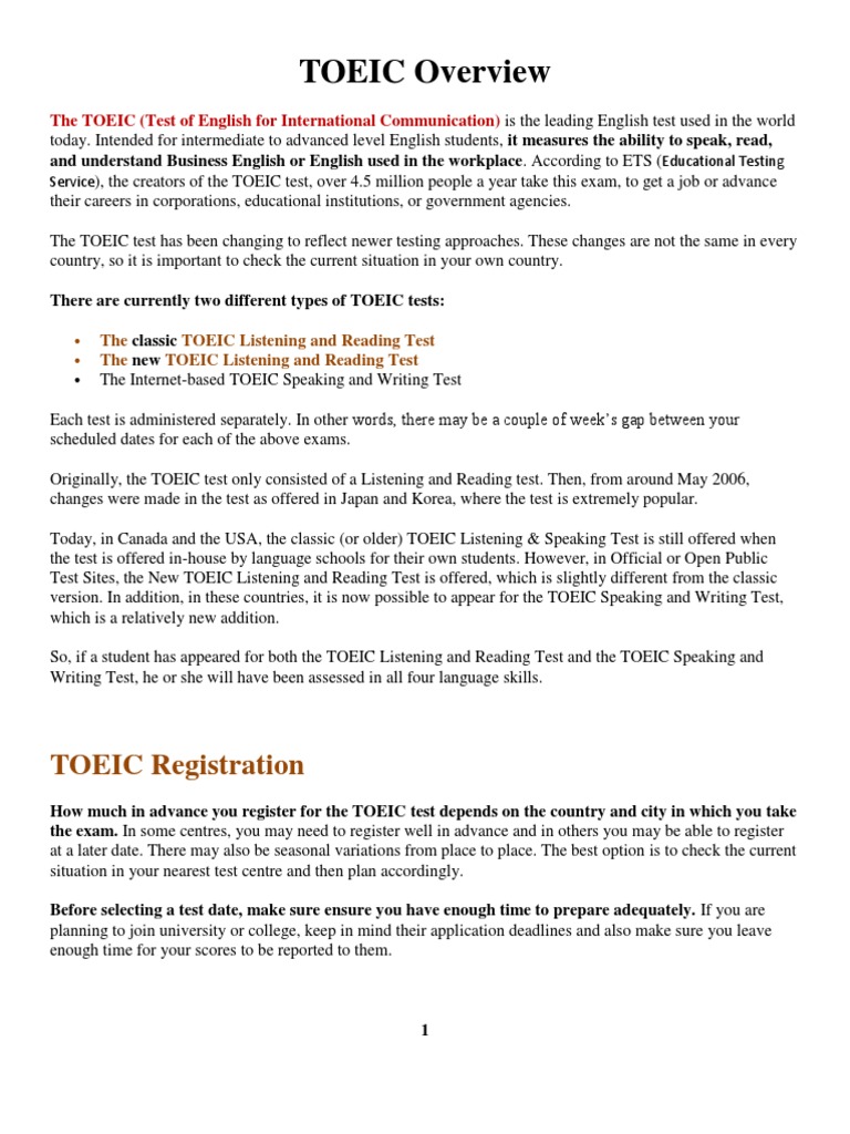 TOEIC Overview.docx | Question | Test (Assessment)