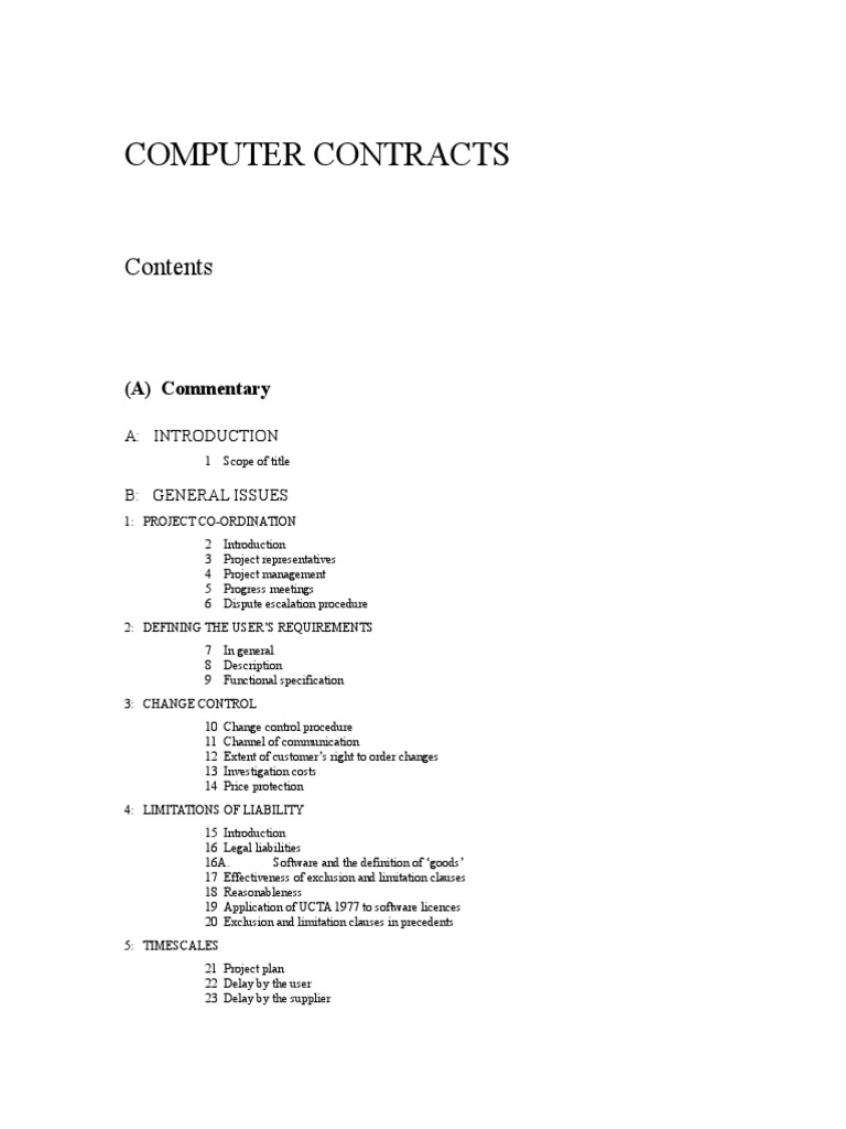 Computer Contracts | PDF | Business