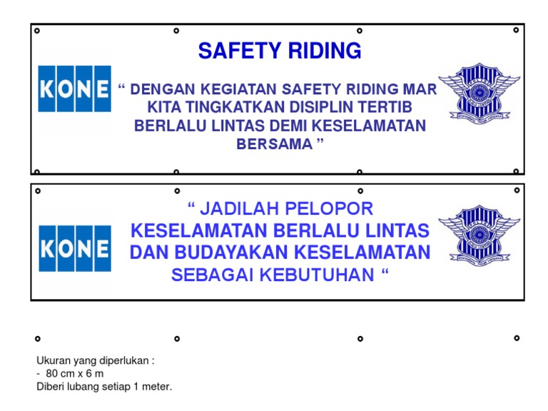 Spanduk Safety Riding | PDF