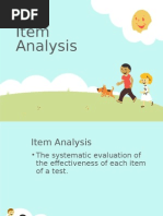 Item Analysis Template | Tests | Evaluation Methods
