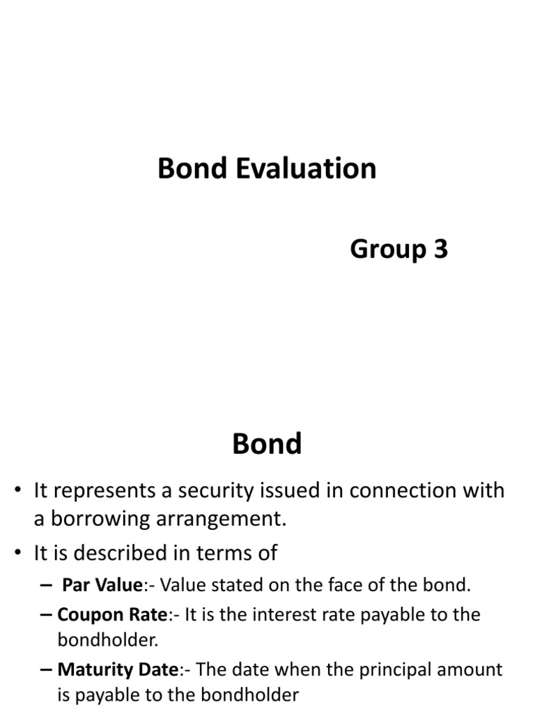 Understanding Bond Evaluation and Risks | PDF | Bonds (Finance) | Yield ...