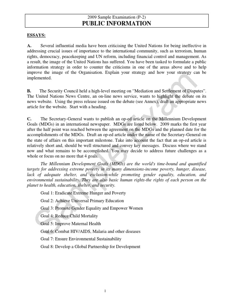 UN Public Information Strategy 2009 | PDF | Mediation | Peacebuilding