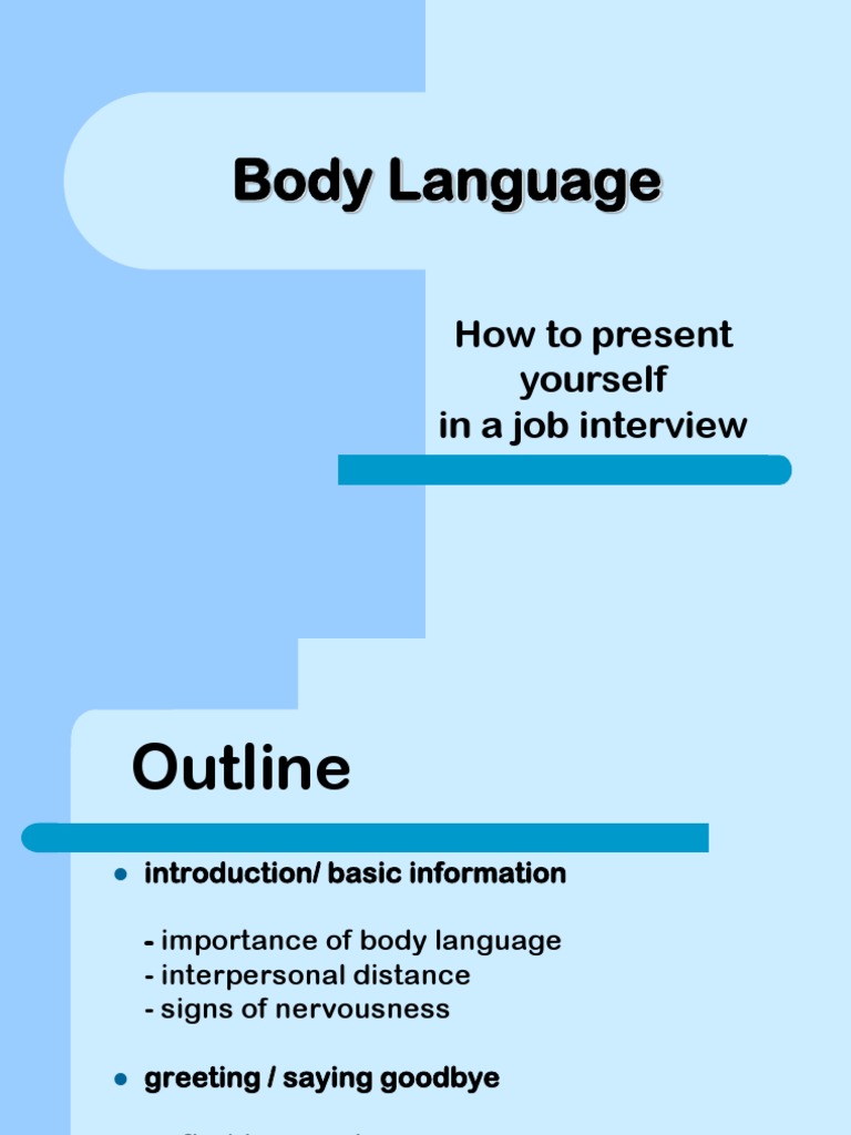 Mastering Body Language for Interviews | PDF | Body Language ...