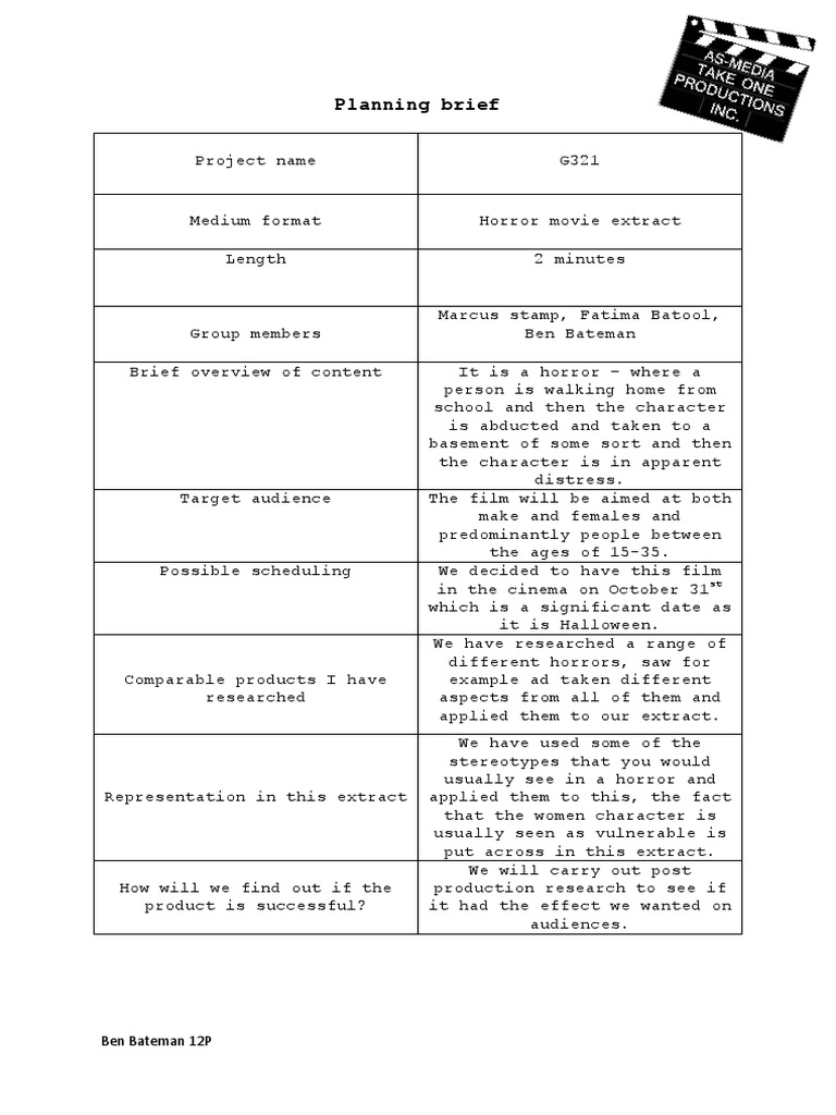 Planning Brief | PDF | Games & Activities