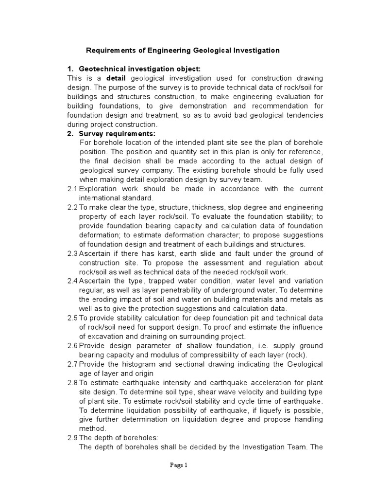 Engineering Geological Investigation Guide | PDF | Geotechnical ...