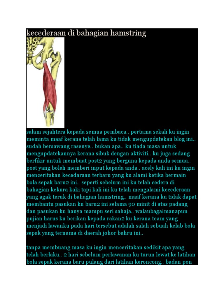 Kecederaan Di Bahagian Hamstring | PDF