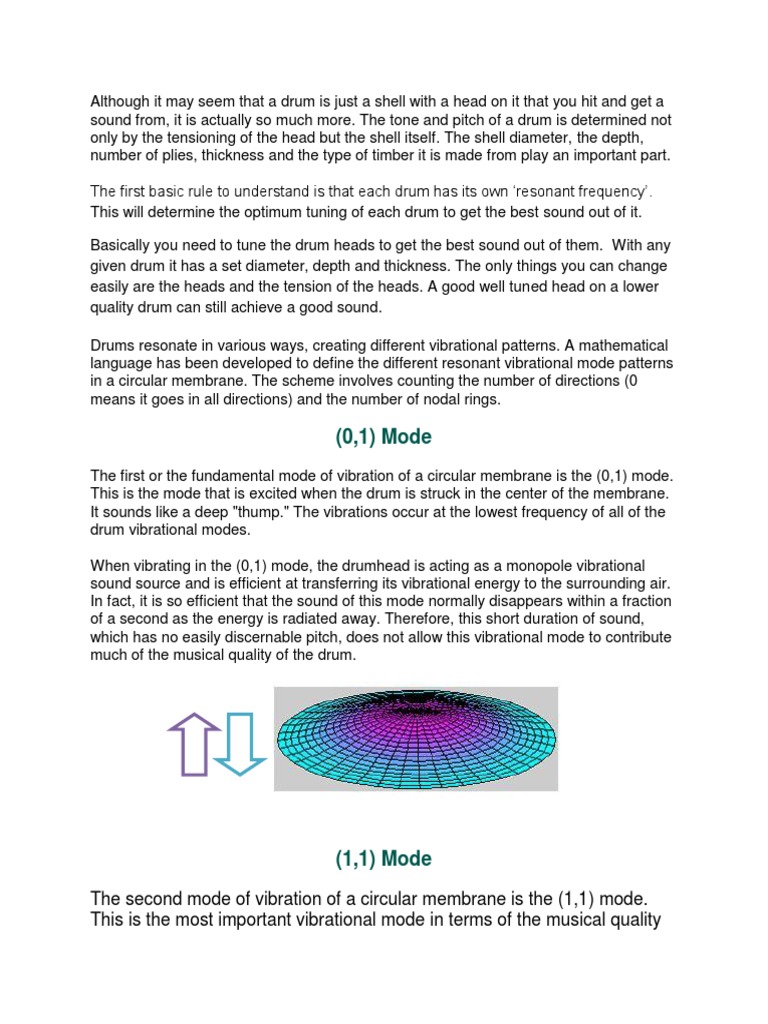 Vibrations of a Drum | Normal Mode | Drum | Free 30-day Trial | Scribd