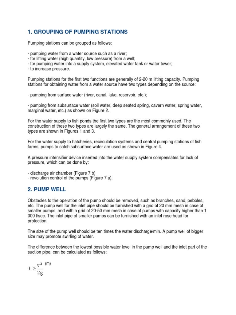 Basic Pump Station Design | PDF | Pump | Valve