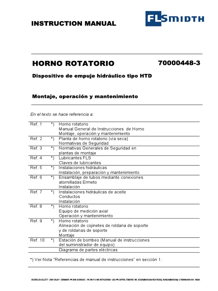 Installation, Operation and Maintenance Manual for Hydraulic Pushing ...