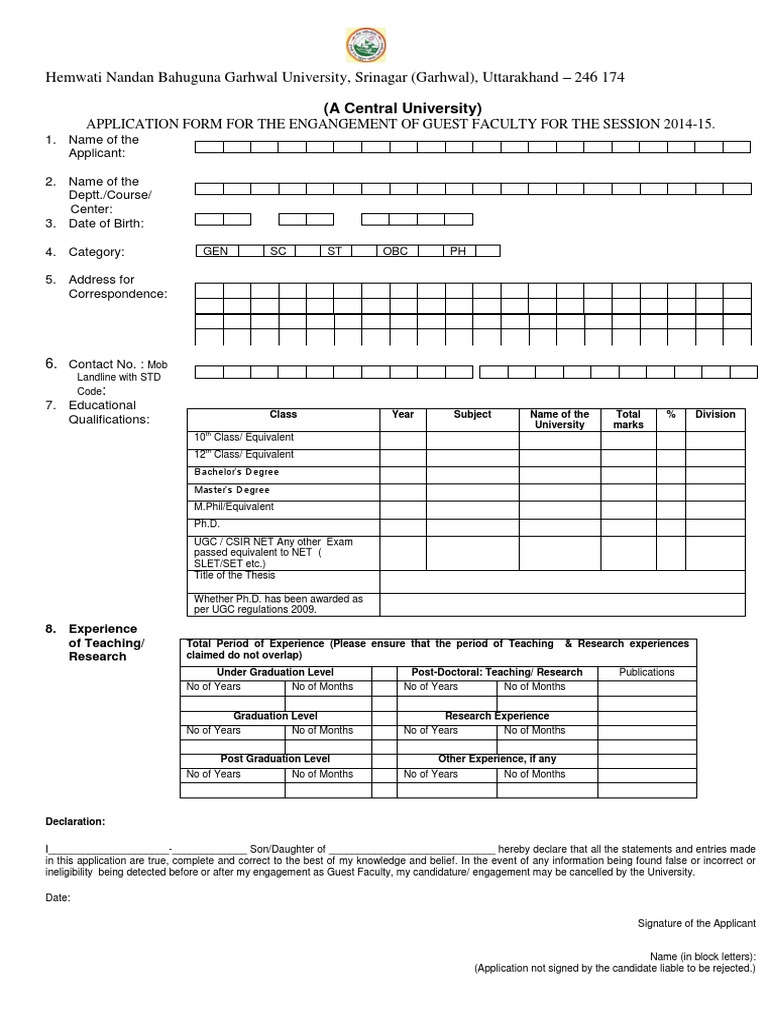 Hemwati Nandan Bahuguna Garhwal University, Srinagar (Garhwal ...