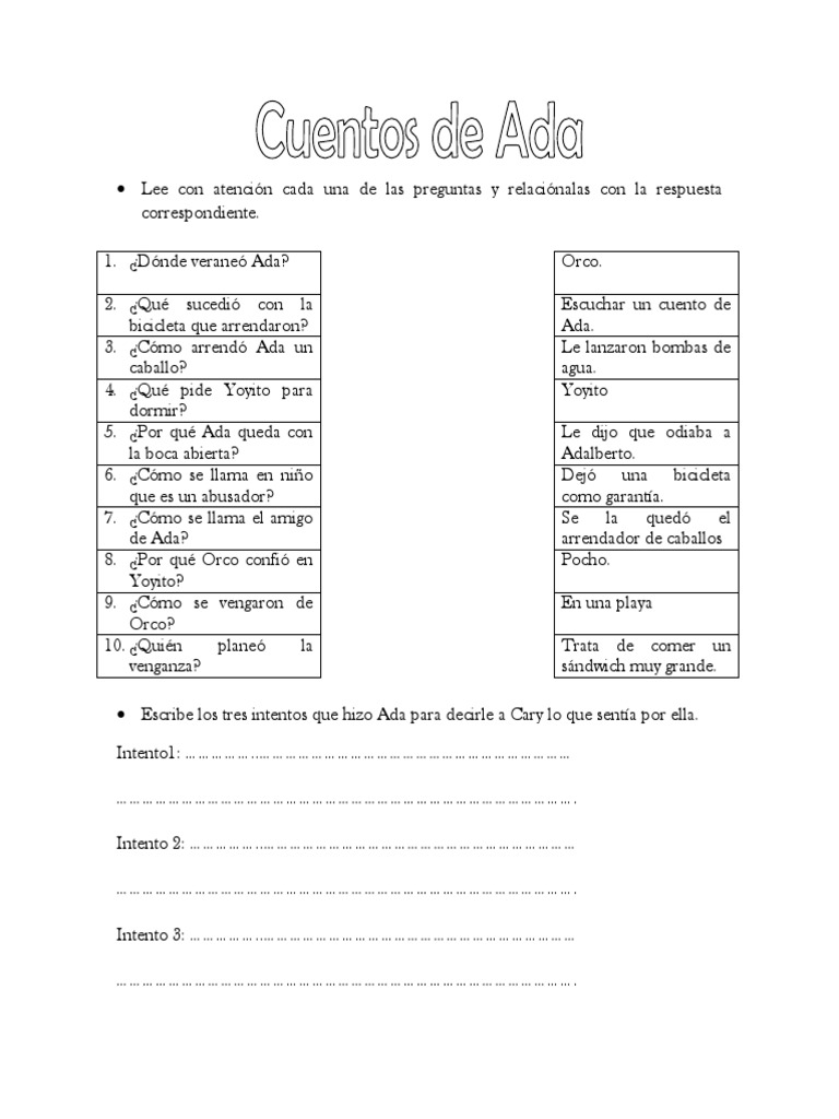 Cuentos de Ada | PDF