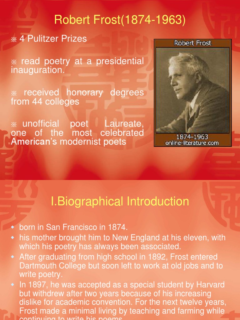 Robert Frost | PDF | Poetry | Science
