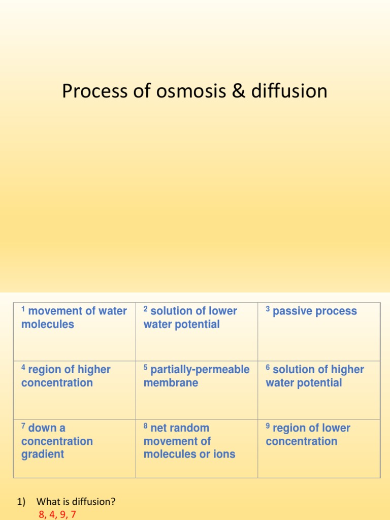 Osmosis vs. Diffusion Explained | PDF | Home & Garden | Science ...