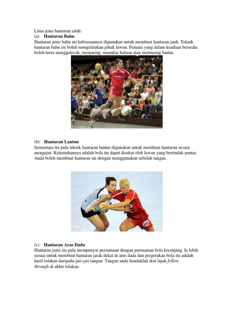 Jenis Hantaran Bola Baling | PDF | Olahraga & Rekreasi