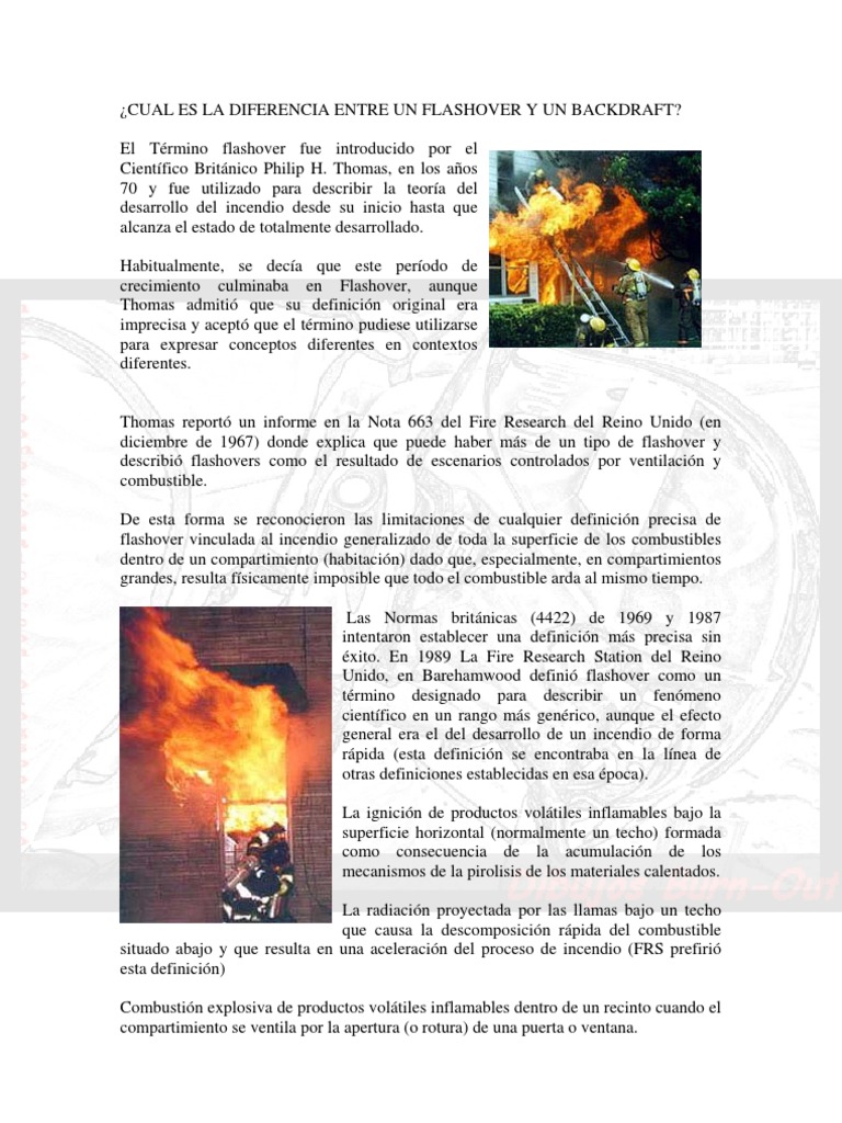 Flashover Vs Backdraft | PDF