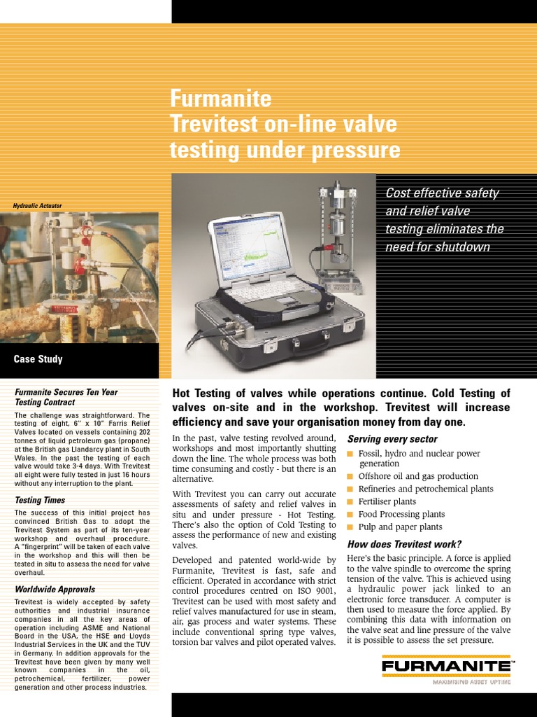 Trevitest PDF | Download Free PDF | Valve | Nuclear Power
