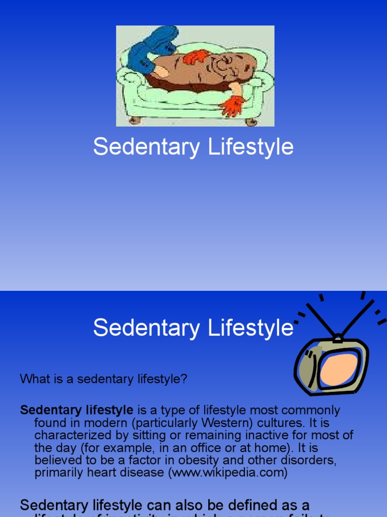 Group 8 Sedentary Lifestyle.sample.ppt | Sedentary Lifestyle | Obesity