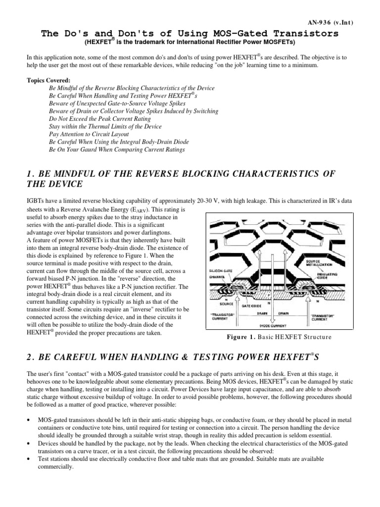 Man-6 Ref-17 Ir An936 | PDF | Field Effect Transistor | Rectifier