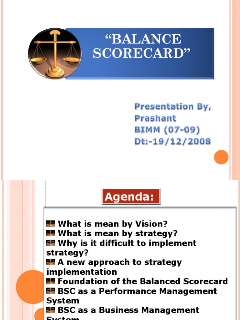 Balance Score Card | PDF | Strategic Management | Business Process