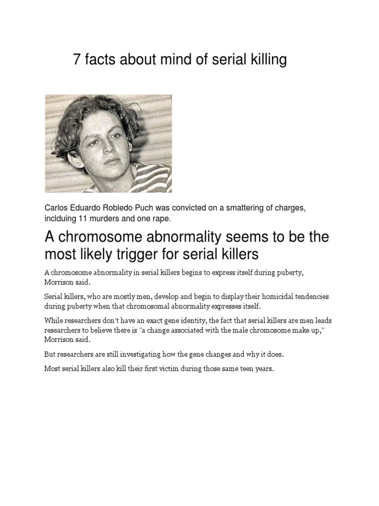 Serial Killer | PDF | Serial Killer | Psychological Concepts