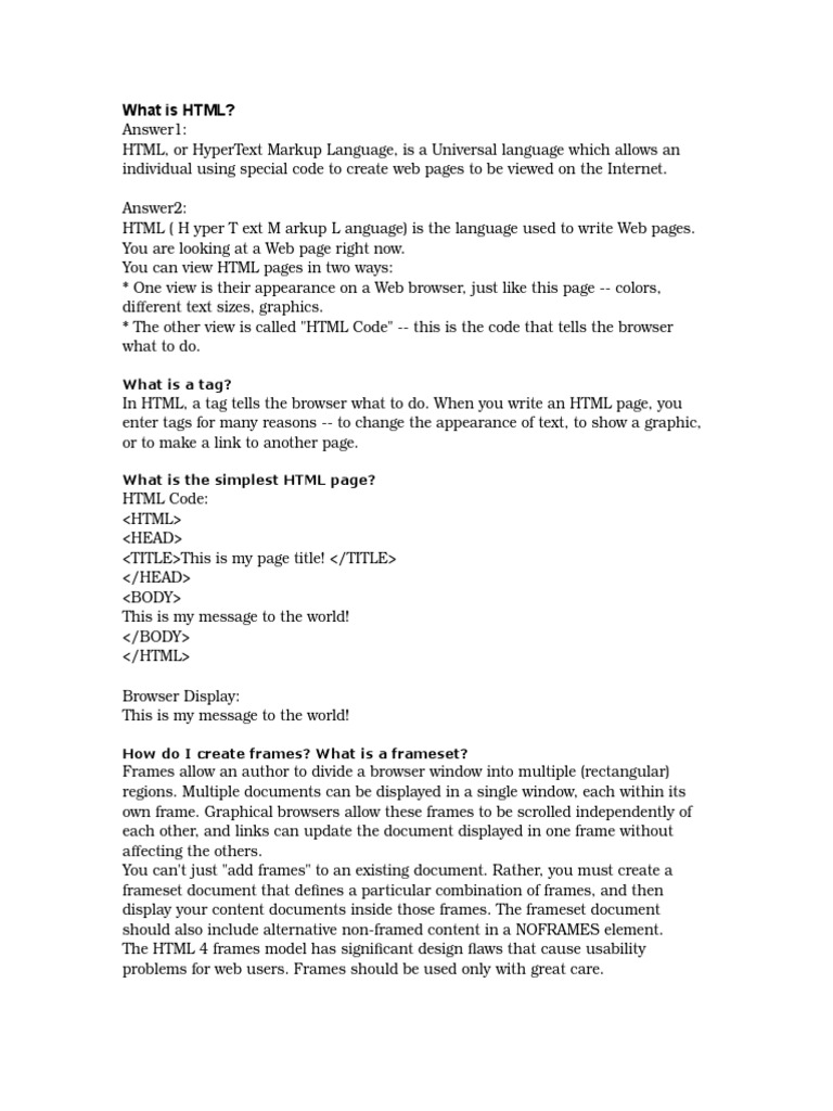 Learn HTML essentials | PDF | Html | Html Element