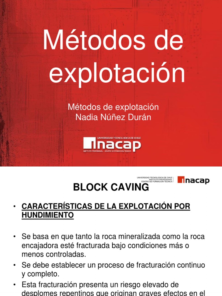 Block Caving | PDF | Roca (geología) | Minería