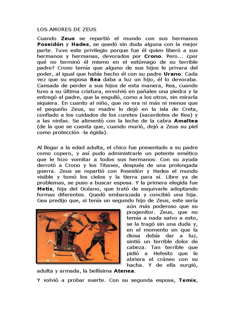 Amores de Zeus PDF | PDF | Hera | Zeus