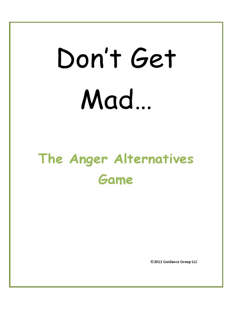 Dont Get Mad | PDF | Anger | Leisure