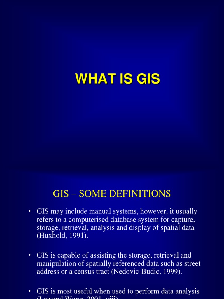 Introduction To Gis | PDF | Geographic Information System | Databases