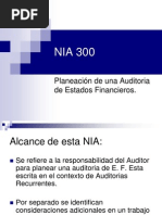 NIA 300 | Contralor | Planificación