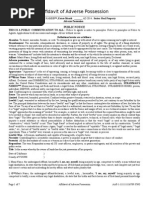 Sample Quiet Title With Adverse Possession | Foreclosure | Deed Of ...