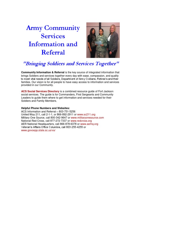 Army Community Services I R | Download Free PDF | Military Science ...