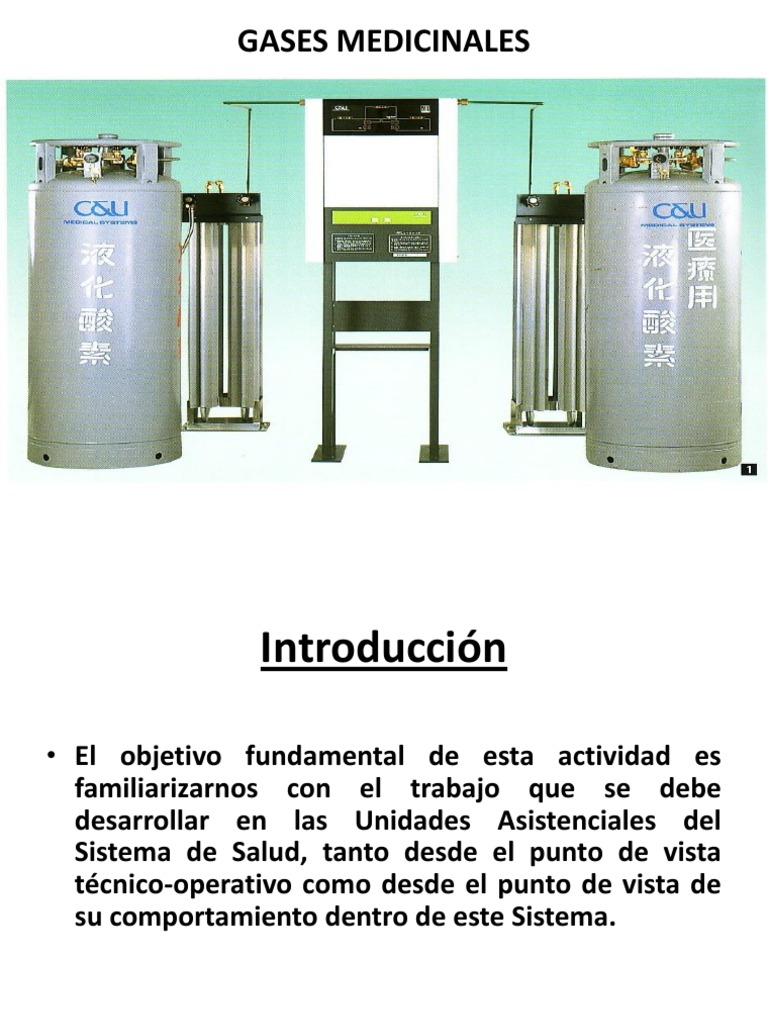 1 Introducción A Los Gases Medicinales Ppt Oxígeno Gases