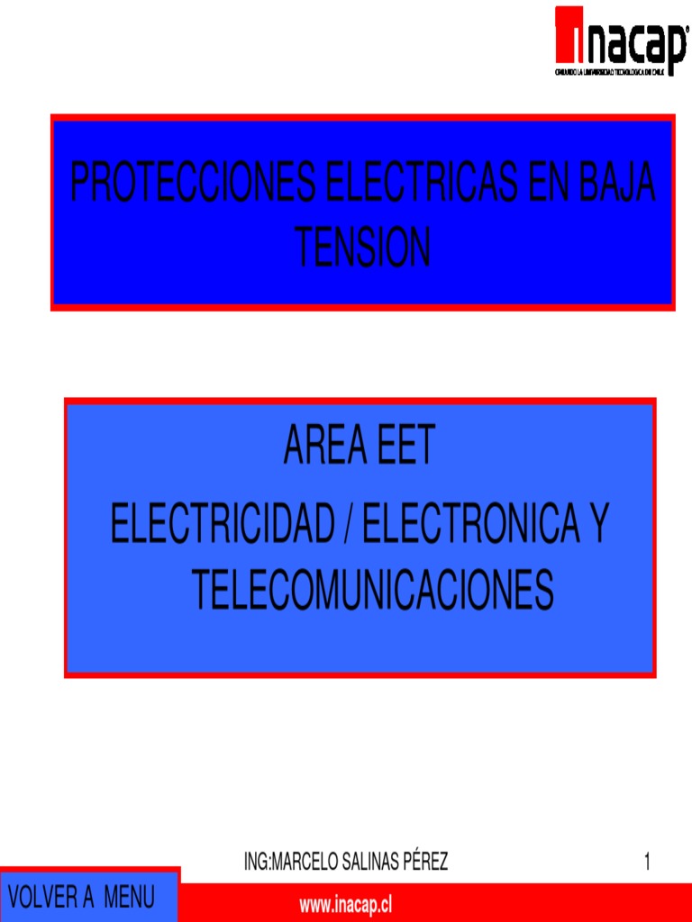 Protecciones Electricas en B.T PDF | PDF | Poder (Física) | Energia electrica