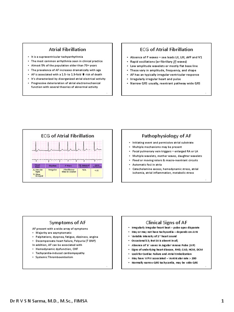 Atrial Fibrillation Handout | PDF | Cardiac Arrhythmia | Heart