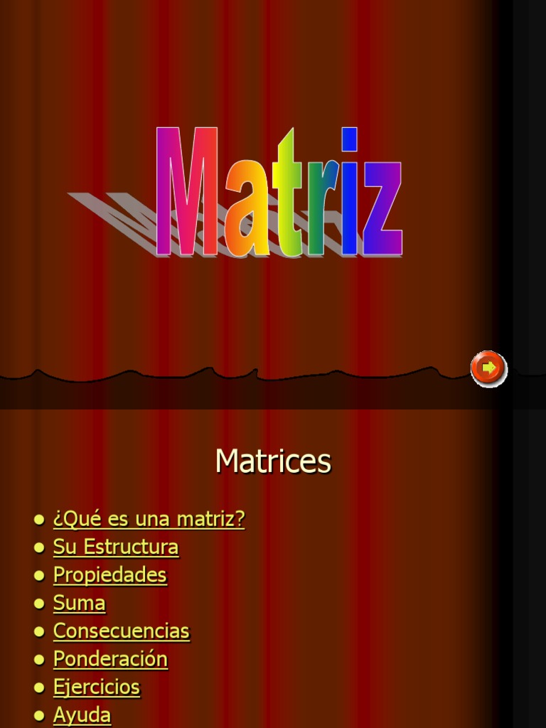 Matrices | PDF | Matriz (Matemáticas) | Conceptos matemáticos