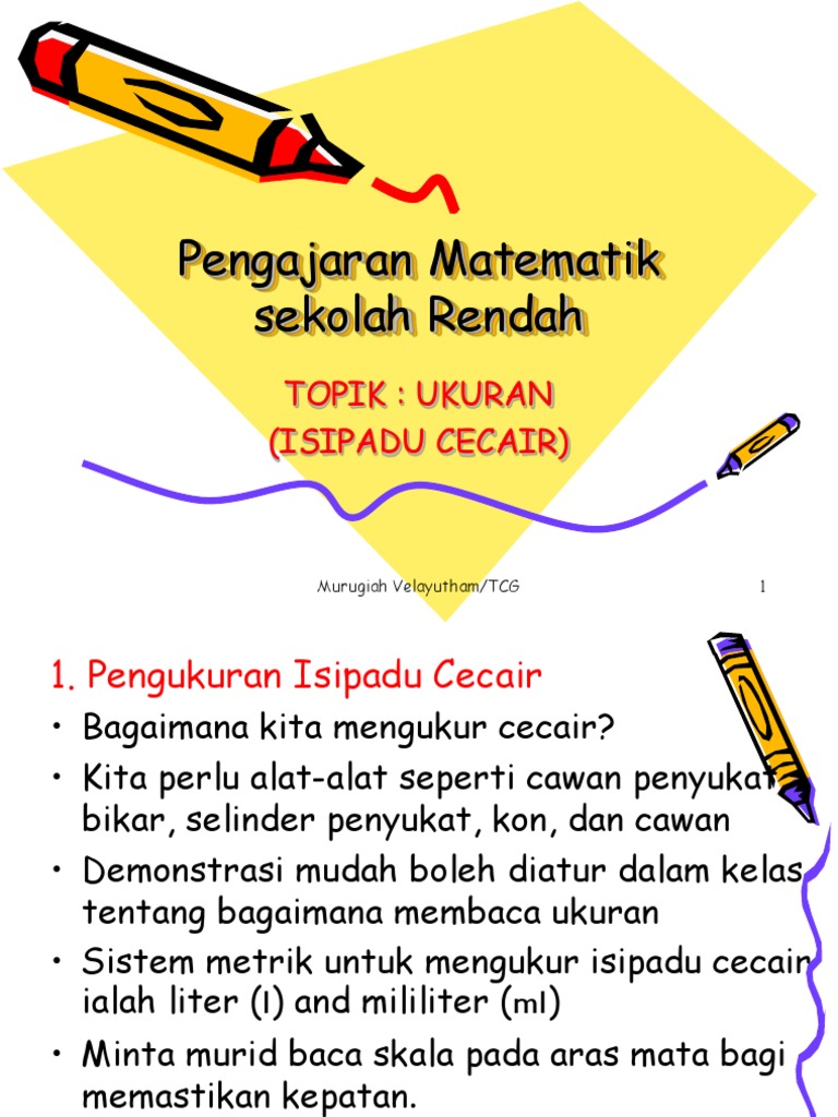 Topik Ukuran (Isipadu Cecair) | PDF
